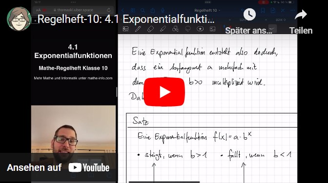Selbstlerneinheit Exponentialfunktionen und Logarithmus – mathe-info.com